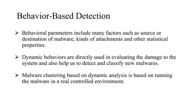 Malware Detection Using Data Mining Techniques | PPTX