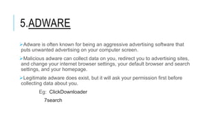 Type of Malware and its different analysis and its types ! | PPTX
