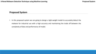 Design and Development of an Efficient Malware Detection Using ML | PPT