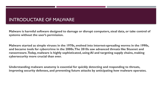 Anatomy of Malware attack- infection vector,propagation and payload ...