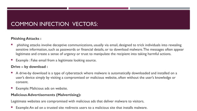 Anatomy of Malware attack- infection vector,propagation and payload ...