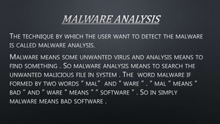 Malware Analysis | PPTX