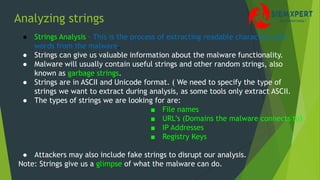 Malware Analysis for cyber security & Network Security | PPT