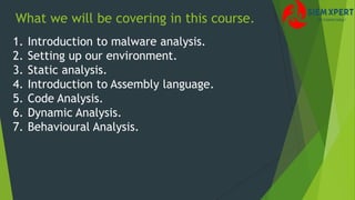 Malware Analysis for cyber security & Network Security | PPT