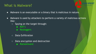Malware Analysis for cyber security & Network Security | PDF