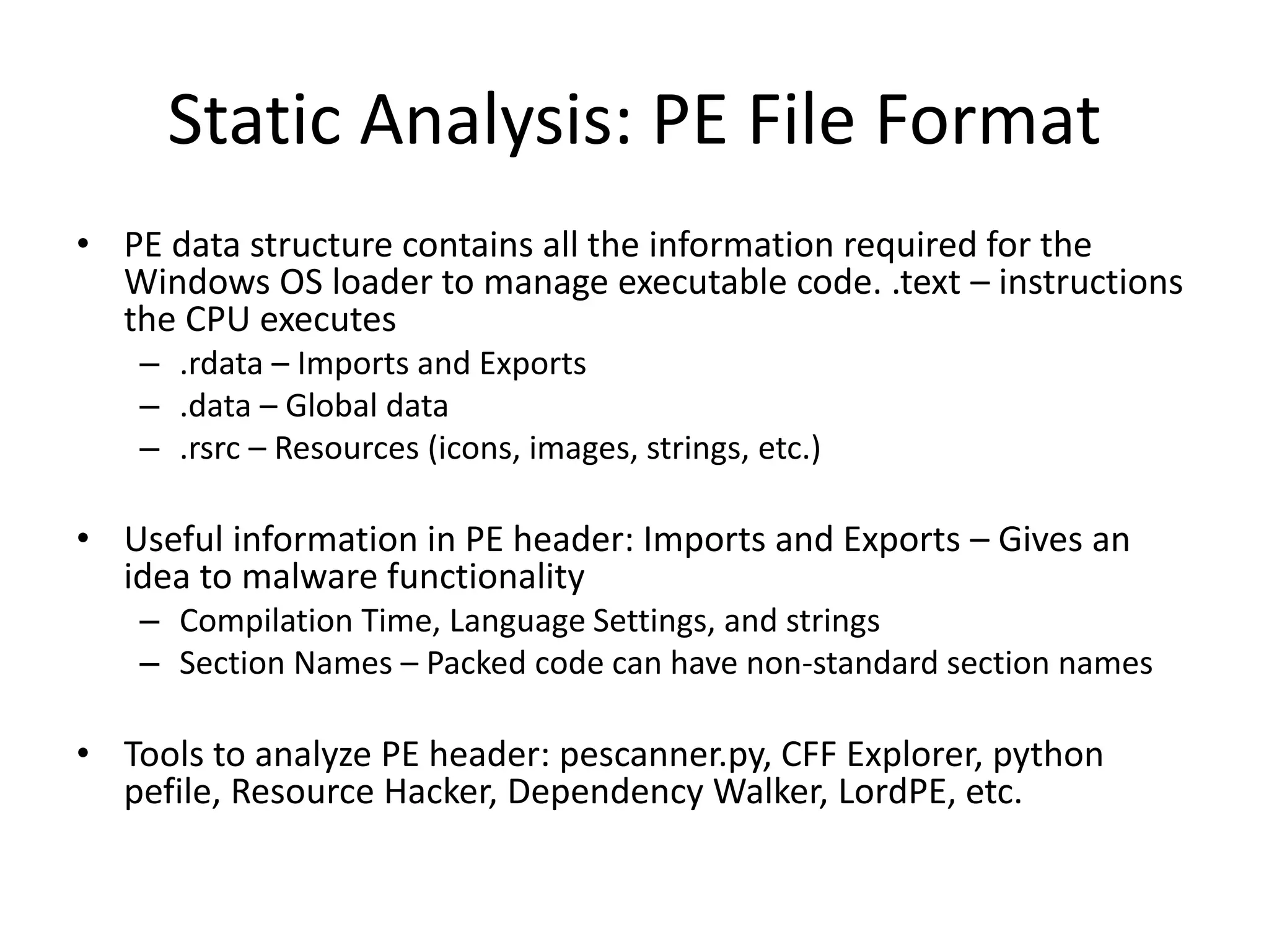 Introduction to Malware Analysis | PPTX