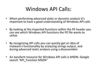Introduction to Malware Analysis | PPTX