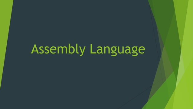Assembly language (Example with mapping from C++ to Assembly) | PPT