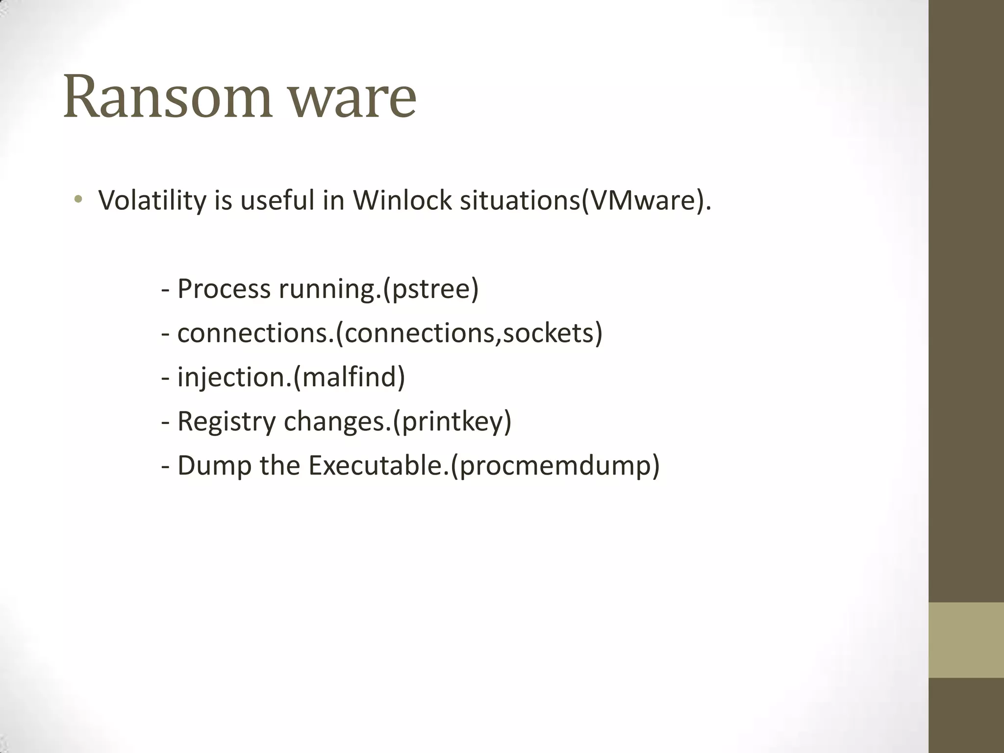 Malware analysis using volatility | PPT