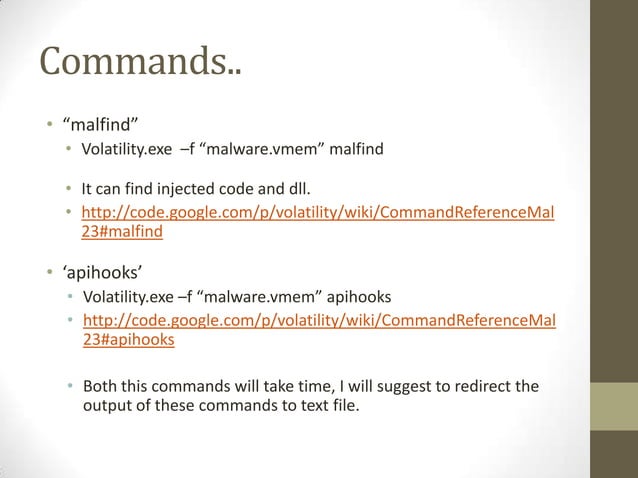 Malware analysis using volatility | PPT