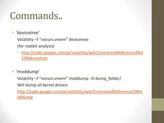 Malware analysis using volatility | PPT