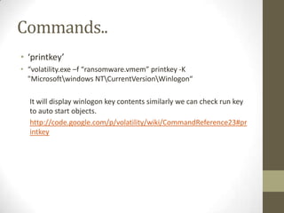 Malware analysis using volatility | PPT