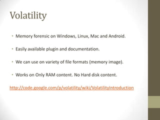 Malware analysis using volatility | PPT