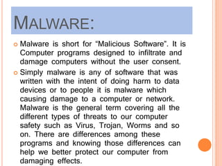 Malware and it's types | PPTX