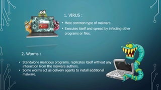Malware and different types of malwares. | PPTX