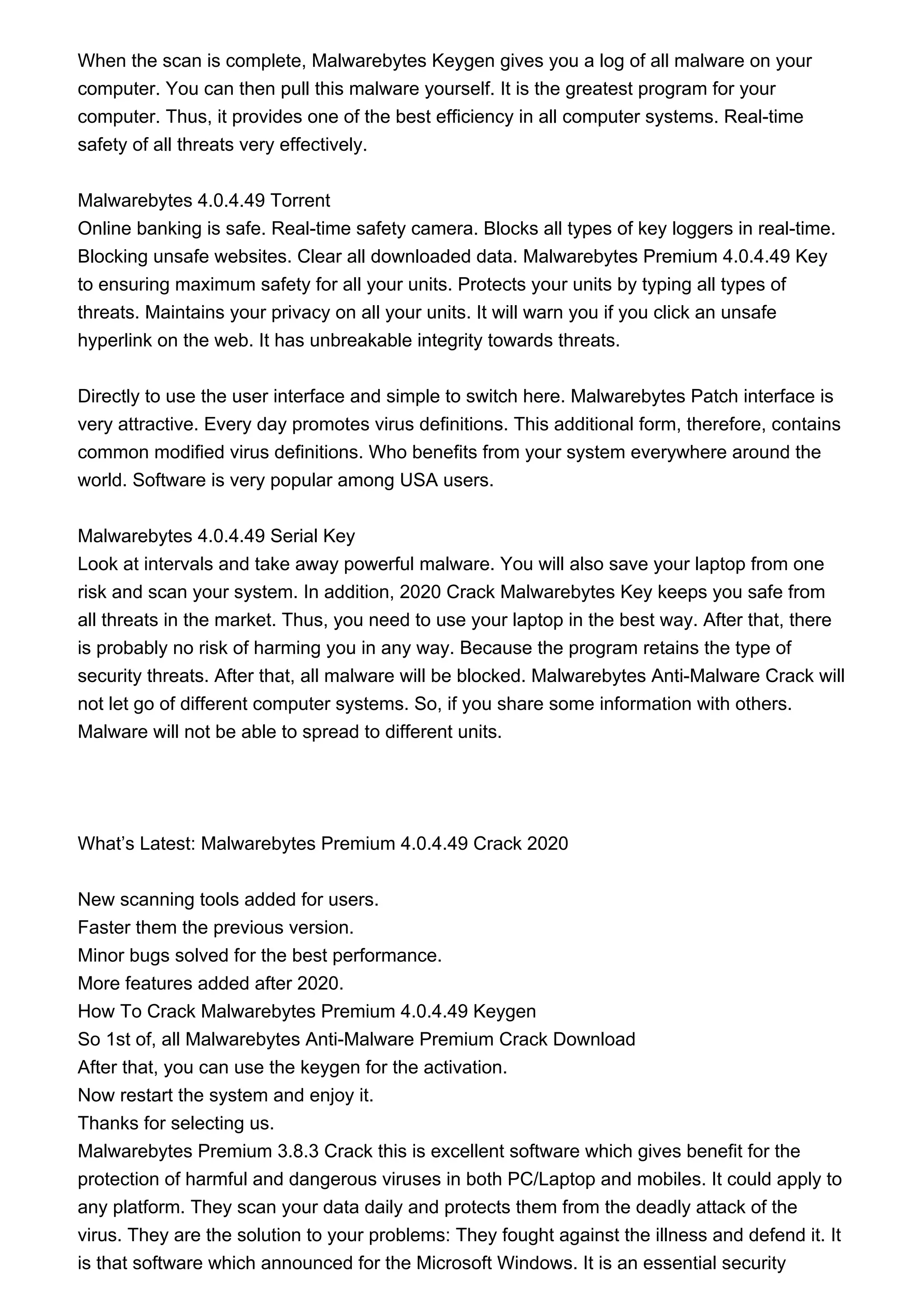 Malwarebytes Anti-Malware Crack | PDF