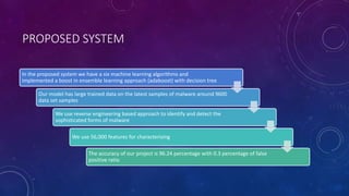 MALWARE DETECTION A FRAMEWORK FOR REVERSE ENGINEERED ANDROID APPLICATIONS_.pptx | Operating ...