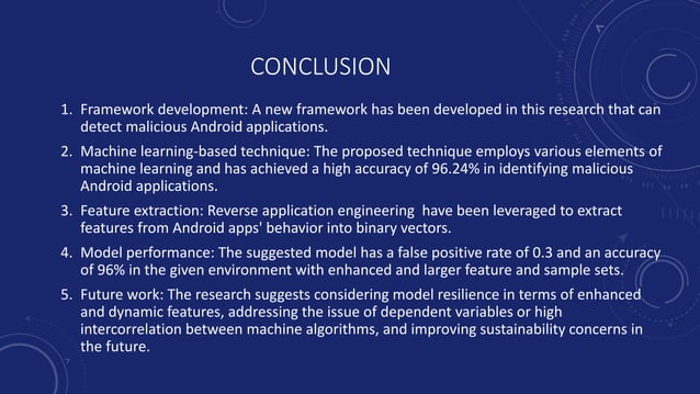 Malware Detection A Framework For Reverse Engineered Android Applications Pptx