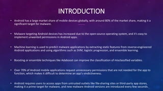 MALWARE DETECTION A FRAMEWORK FOR REVERSE ENGINEERED ANDROID APPLICATIONS_.pptx | Operating ...