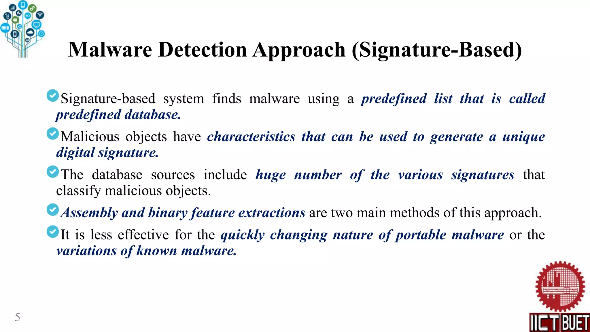 Malware Detection Approaches Using Data Mining Techniquespptx