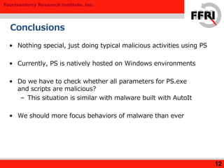 Malwarem armed with PowerShell | PDF