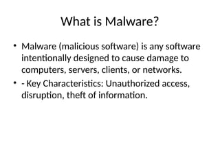 Malware Presentation with great explanination | PPTX
