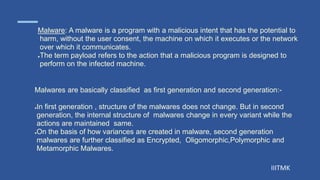 Obfuscation and Mutation in Malware | PPTX