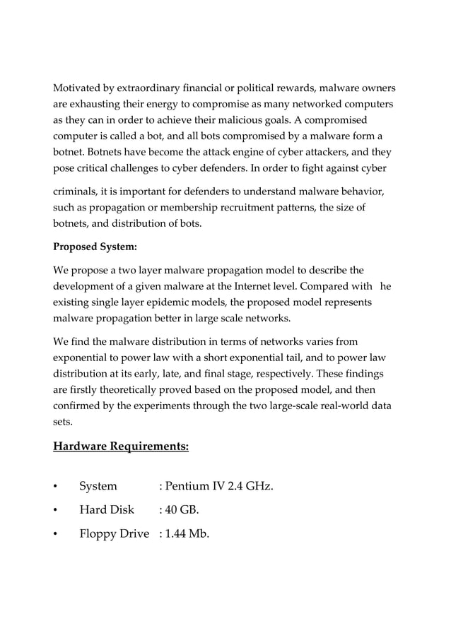 Malware Propagation In Large Scale Networks Pdf Computer Networking