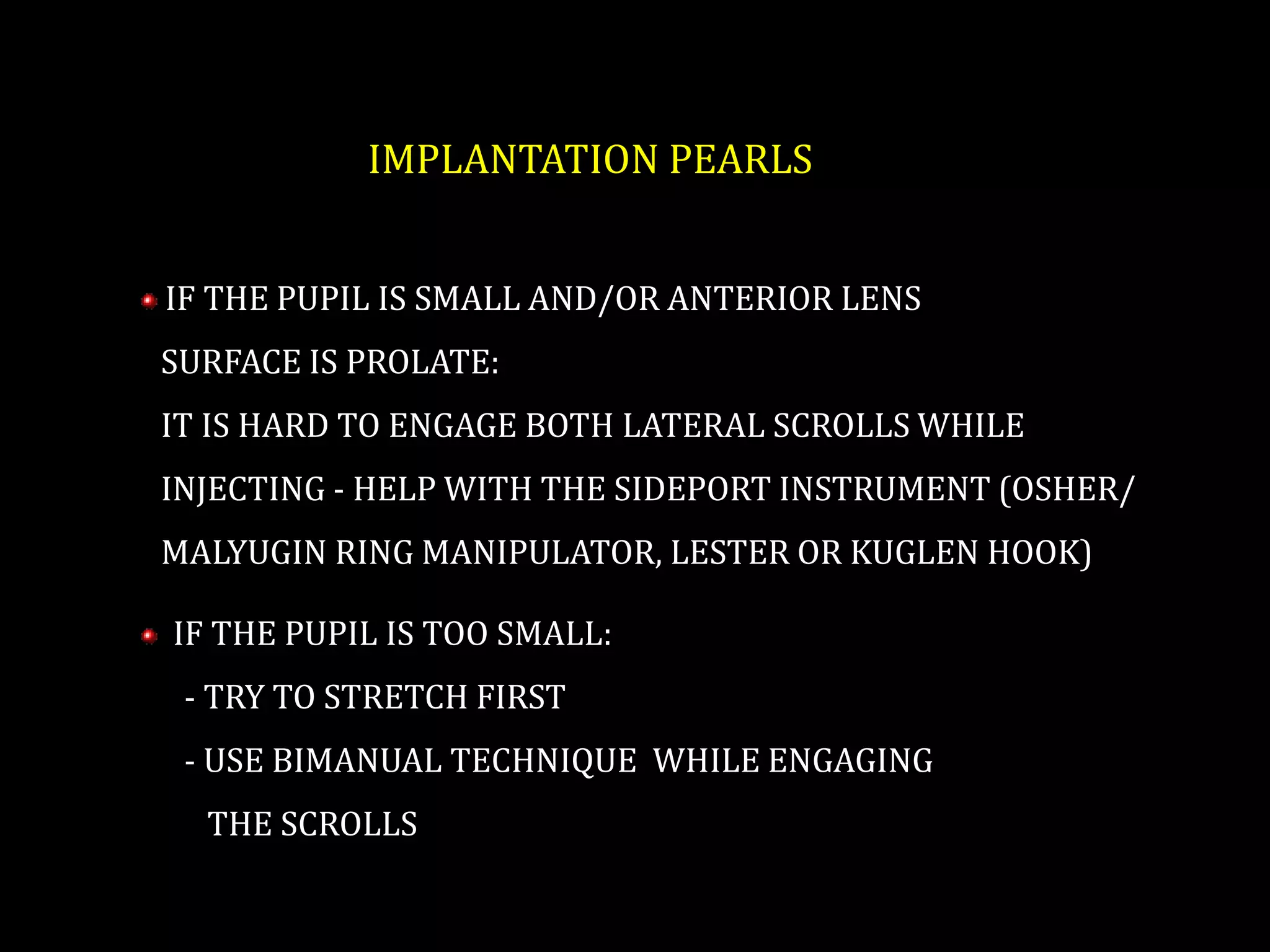Surgical strategies for small pupils - Malyugin Ring | PPTX