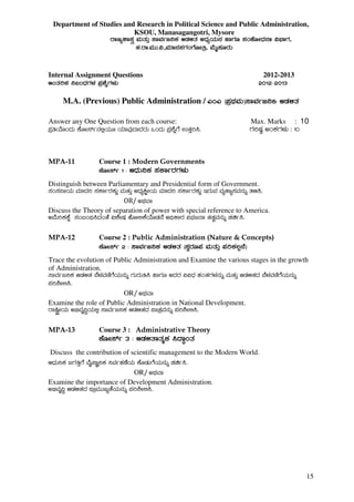 MCOM assignment for KSOU | PDF