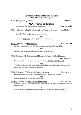 MCOM assignment for KSOU | PDF