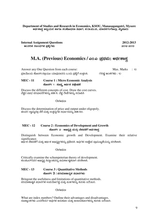 MCOM assignment for KSOU | PDF