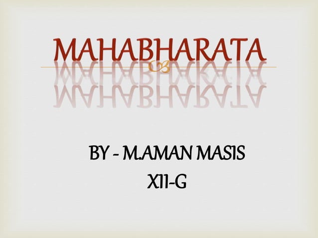 MAHABHARATA | PPTX