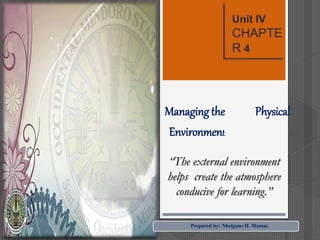 Mamac - managing the physical environment | PPTX