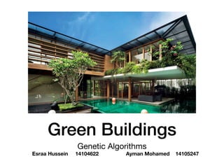 Genetic algorithms "Green Buildings" | PDF