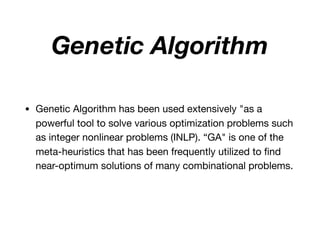Genetic algorithms "Green Buildings" | PDF