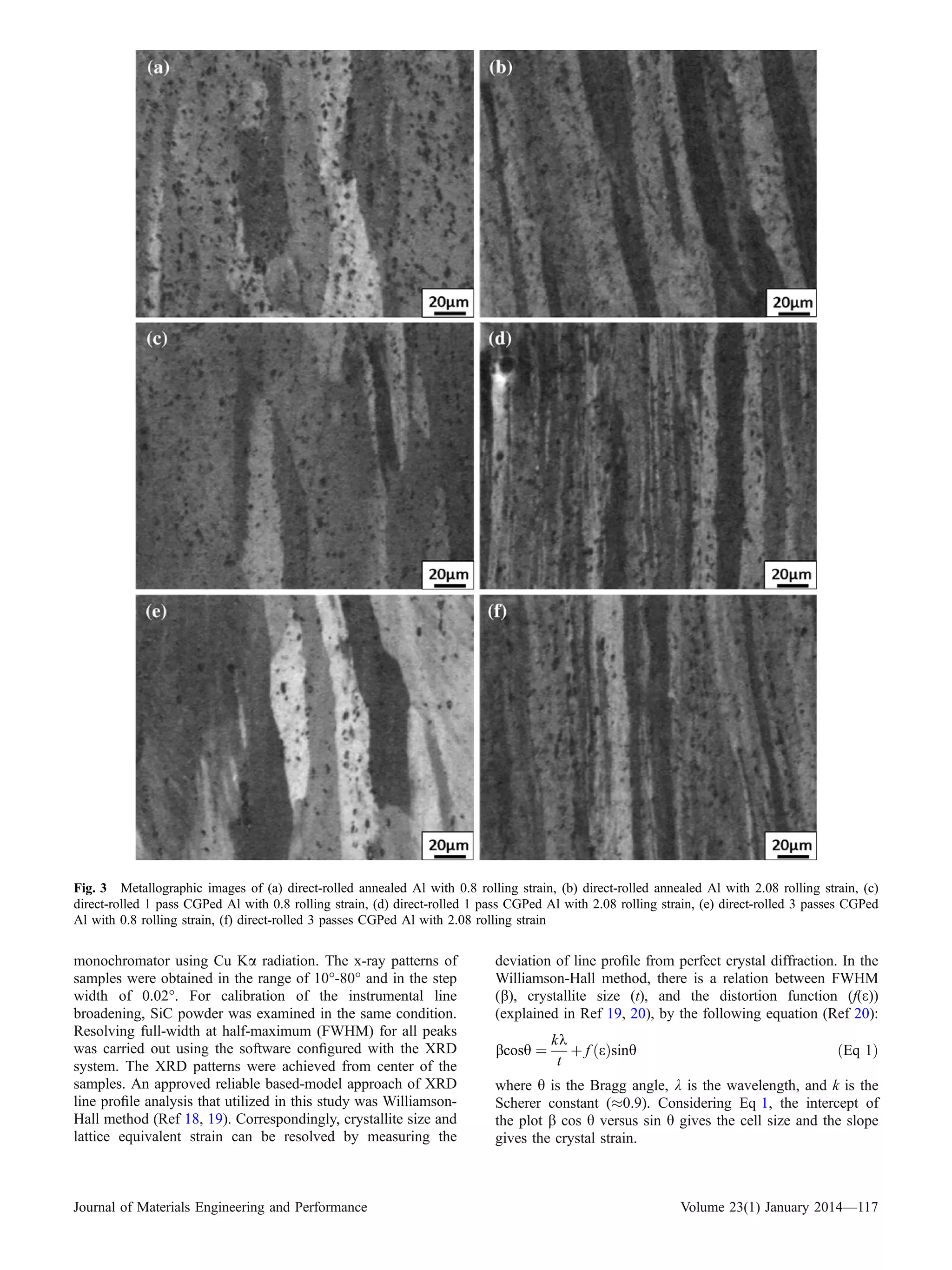The Effect of Direct- and Cross-Rolling on Mechanical Properties and Microstructure of Severely ...