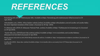 Tourism attractions in Lesotho Katse dam | PPT