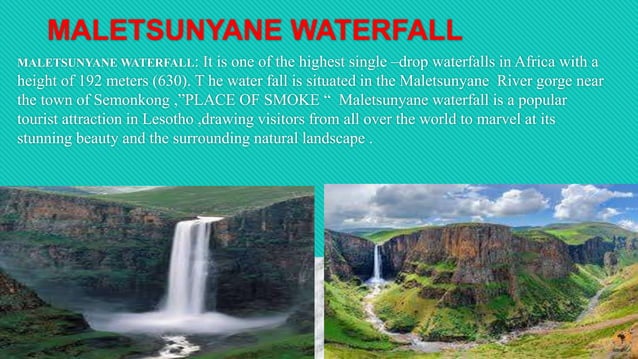Tourism attractions in Lesotho Katse dam | PPT