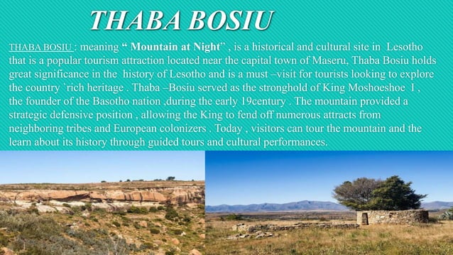 Tourism attractions in Lesotho Katse dam | PPT