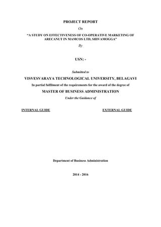 MAMCOS Shivamogga - Project Report | PDF