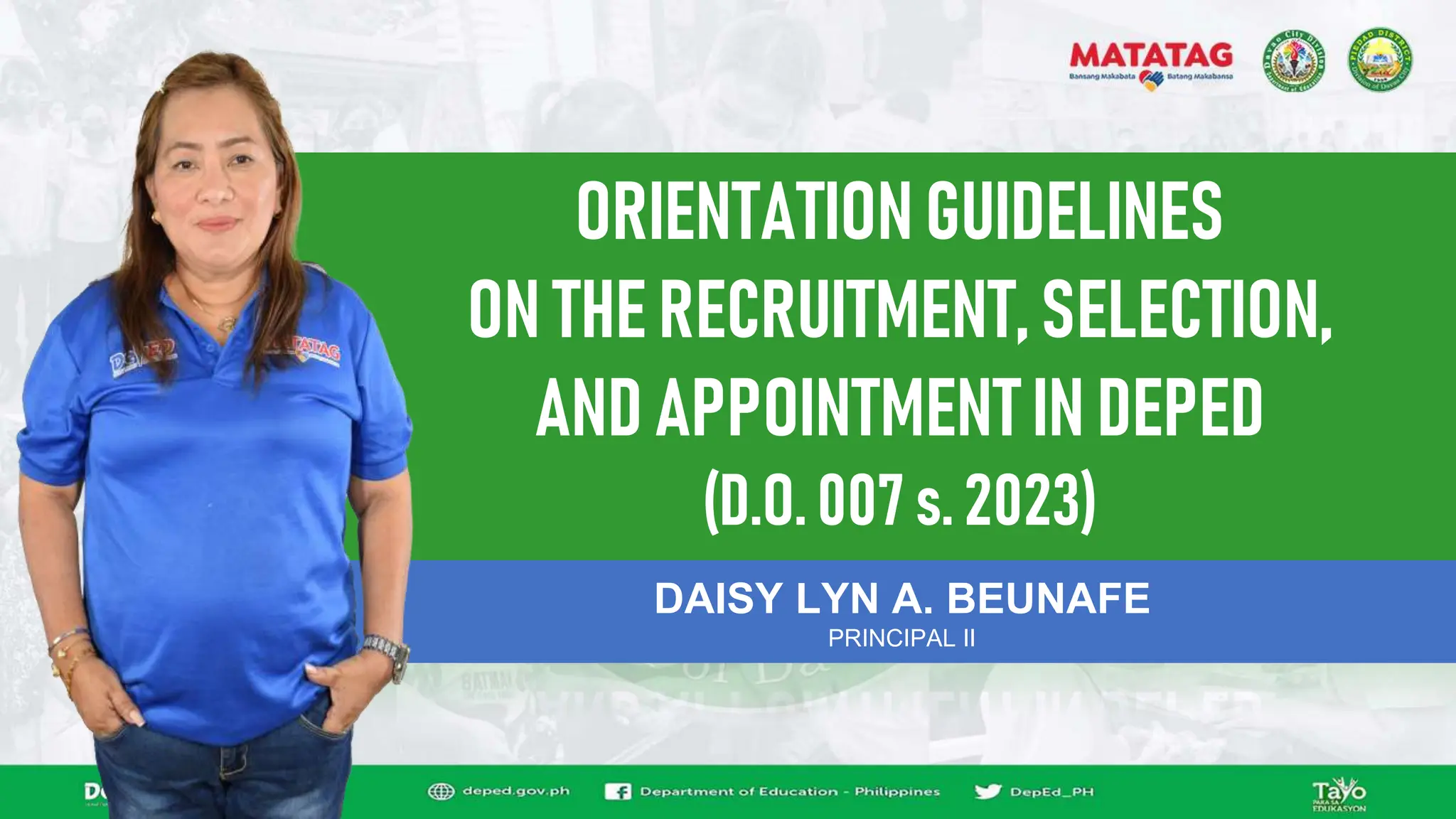 PRESENTATION ON DO 7 S 2023-DepEd Hiring Guidelines.pptx | Professional School | Postgraduate ...