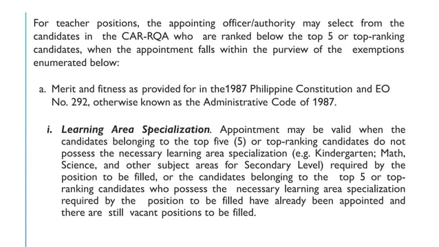 PRESENTATION ON DO 7 S 2023-DepEd Hiring Guidelines.pptx | Professional School | Postgraduate ...