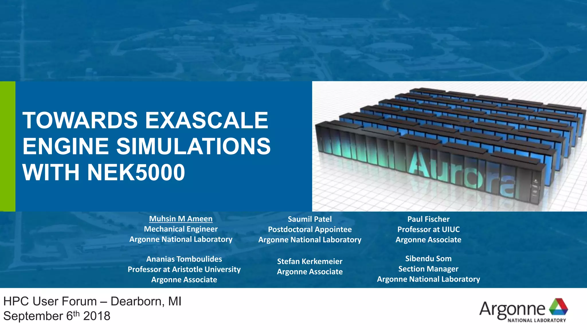 Towards Exascale Engine Simulations with NEK5000 | PPT