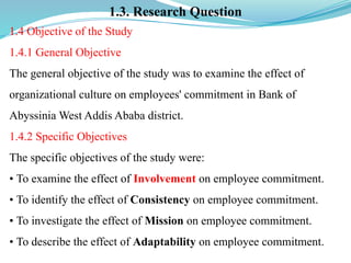 Effect of organizational culture on employees commitment | PPTX