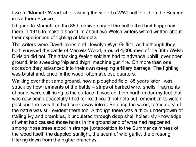 Mametz wood revision information | PPTX