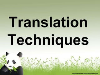 translation method | PPTX