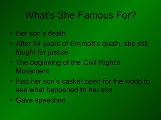 Mamie Till Mobley | PPT