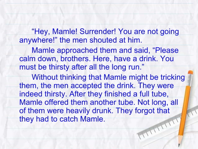 MAMLE: A FOLKTALE FROM PAPUA, INDONESIA | PPT