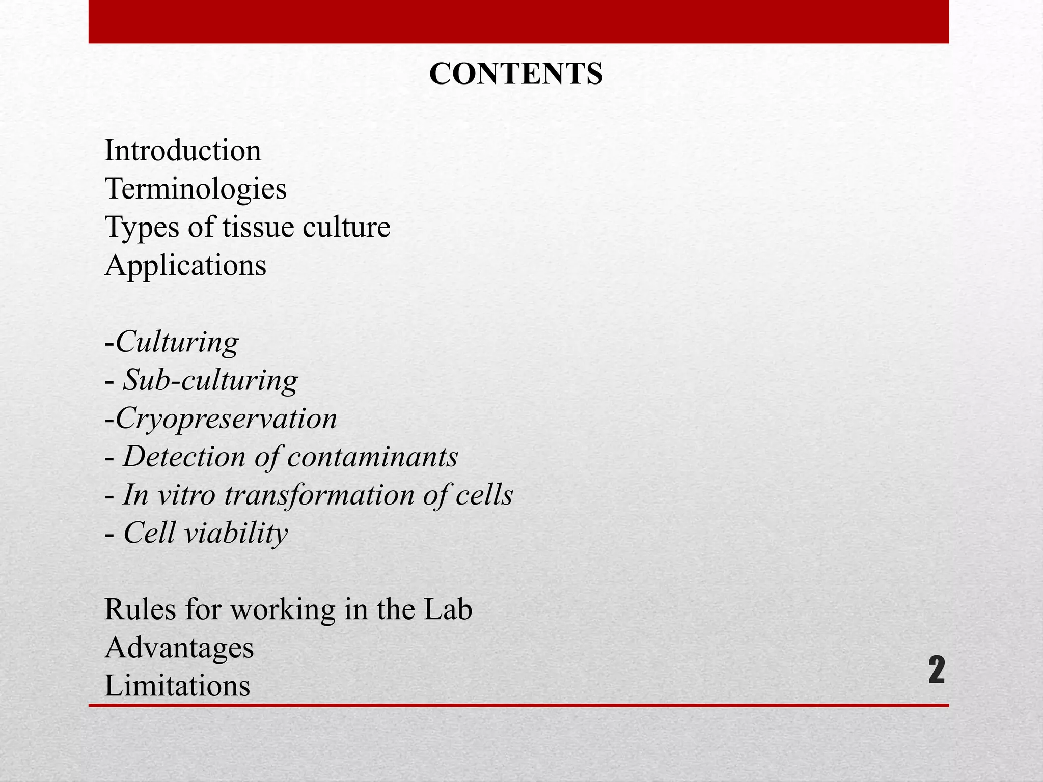 Mammalian cell culture, basic techniques | PPTX